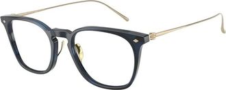 Giorgio Armani Homme, Accessoires, Bleu, Taille: 49 MM Square Optical Frame