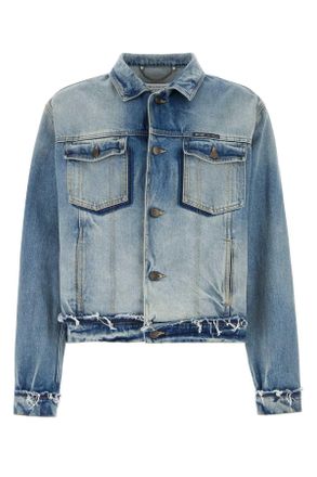 Maison Margiela Distressed Denim Jacket - Blue