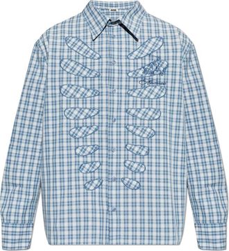 Avavav Avavav, Homme, Chemises, Bleu, Taille: L Chemise D&eacute;coup&eacute;e