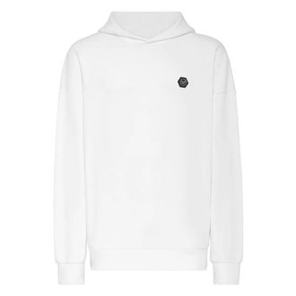 Philipp Plein Hoodie Sweatshirt PP Glass - - Sweatshirts & Hoodies - Herren - Wei&szlig; - 5XL