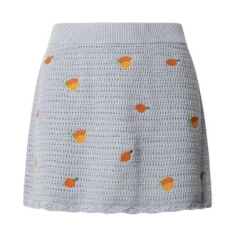 Pepe Jeans London Dazed Blue Fruit Print Rock - - Skirts - Damen - Mehrfarbig - XS