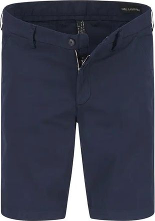 Karl Lagerfeld Herren Shorts blau Baumwoll-Stretch