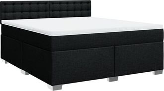 vidaXL Vidaxl - Boxspringbett mit Matratze Schwarz 180x200 cm Stoff