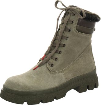 Think Damen KANGAE chromfrei gegerbte Lodenfutter Stiefelette, 7000 Jade/Kombi, 38.5 EU