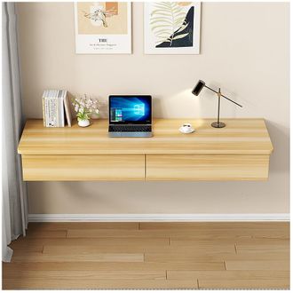 Generic Schwimmender Schminktisch mit Schubladen, wandmontierter Schreibtisch Schwimmender Computertisch mit Stauraum für Schlafzimmer, Wohnzimmer, Zuhause, p