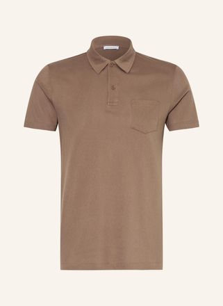 Sunspel Strick-Poloshirt Riviera beige