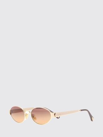 Chlo&eacute; Lunettes de soleil &agrave; monture ovale en m&eacute;tal dor&eacute; avec verres d&eacute;grad&eacute;s