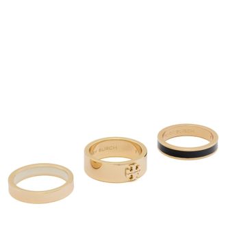 Tory Burch Ring Tory Burch Enamel Ring Set 184445 Schwarz