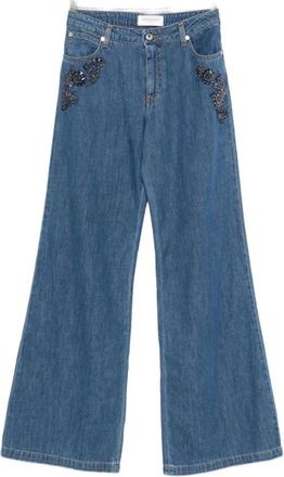 Ermanno Scervino Femme, Jeans, Bleu, Taille: 34 FR Jean Orn&eacute; de Cristaux