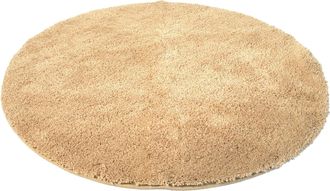 Kinzler J-10001/35 Hellbraun Badematte, Mikrofaser, 90 cm rund