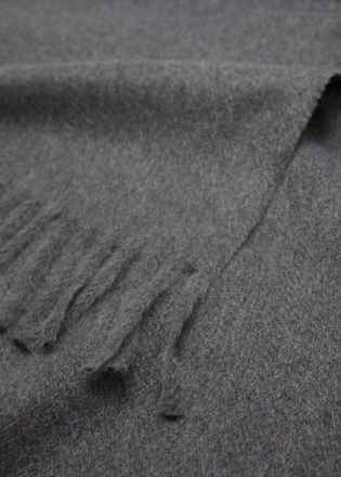 Mango &Eacute;charpe &agrave; franges gris chin&eacute; fonc&eacute; - Femme - Taille unique - MANGO