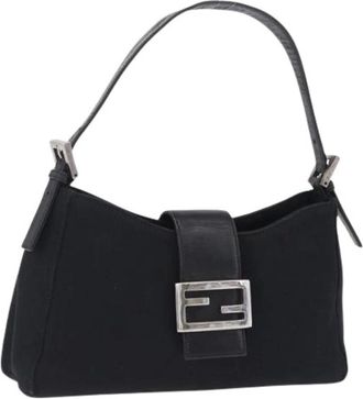 Fendi Sac bandouli&egrave;re en coton Pre-owned (Vintage) - Femme - Pre-owned - Noir - Taille: ONE Size