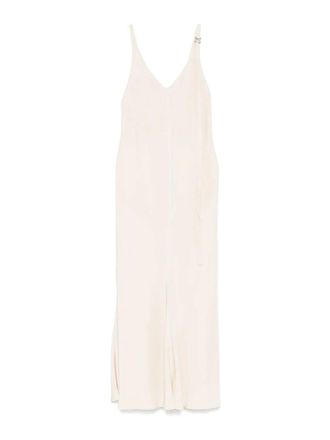 Sportmax Knielanges Kleid - Wei&szlig;