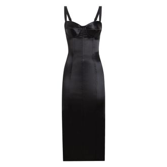 Dolce & Gabbana Schwarzes Kleid mit Sweetheart-Ausschnitt - - Dresses - Damen - Schwarzk - S