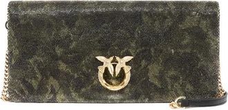Pinko Love Birds Buckle Clutch - - Bags - Damen - Gr&uuml;n - ONE SIZE