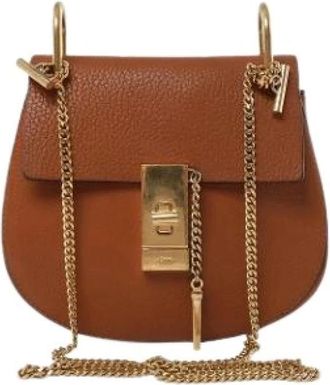 Chlo&eacute; Pre-owned Drew Nano Sac Bandouli&egrave;re - Femme - Pre-owned - Brun - Taille: ONE Size