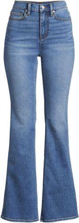 Lands End Skinny Fit Recover Schlagjeans High Waist, Damen, Größe:38 regular, Blau, Baumwolle/Elasthan/Polyester, by Lands End