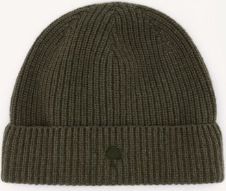 Faguo Bonnet en laine kaki chin&eacute;