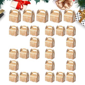 Generico Weihnachts-S&uuml;&szlig;igkeitenhalter, 13,3 cm (5,12 Zoll) | Geschenkbeh&auml;lter aus Karton - Festliches Geschenk f&uuml;r Kekse, Cupcakes, Brownie, Donut, Schokolade,