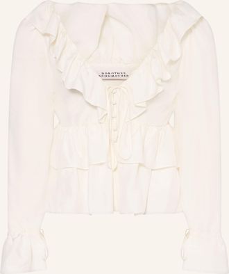 Dorothee Schumacher Dorothee Schumacher Seidenbluse Playful Volumes Mit Volants weiss
