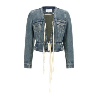 Maison Margiela Femme, Vestes, Bleu, Taille: 38 FR Sportsjacket