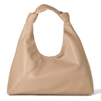 The Drop Mackenzie Knotted Hobo Tote Tragetasche, Hellbeige, One Size