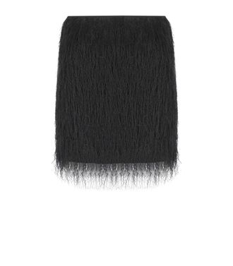 Twin-Set JUPE AVEC FRINGES NOIRE TWINSET