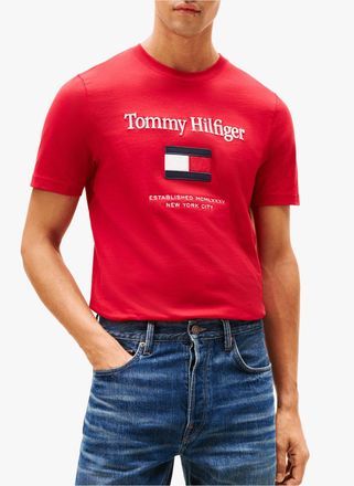 Tommy Hilfiger T-shirt manches courtes avec logo brod&eacute;