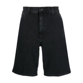 Carhartt Work in Progress Schwarze Denim-Shorts mit Logopatch - - Shorts - Herren - Schwarzk - W33
