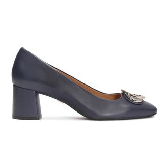 Kazar Marineblaue Lederschuhe mit Metallverzierungen - - Shoes - Damen - Blau - 35 1/2 EU
