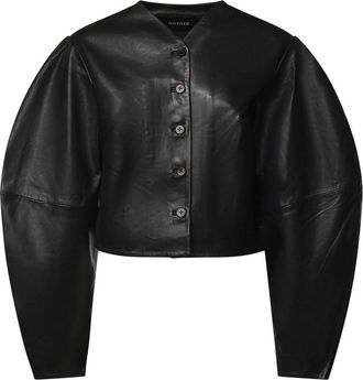Rotate Lederjacke - Schwarz