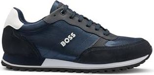BOSS Hommes Parkour-L Runn Baskets Style Chaussures de Course avec Finitions en Similicuir