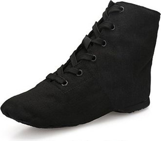 Inlefen Jazzschuhe Tanzschuhe Damen Jazzstiefe Professionelle Ballettschuhe Leinwand Mit Ledersohle Jazzstiefel Geeignet F&uuml;R Gymnastikschl&auml;ppchen Showtanztaug