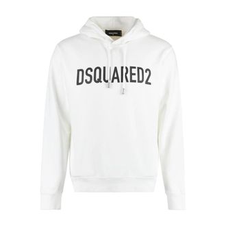 Dsquared2 Cotton Hoodie - - Sweatshirts & Hoodies - Herren - Wei&szlig; - XL
