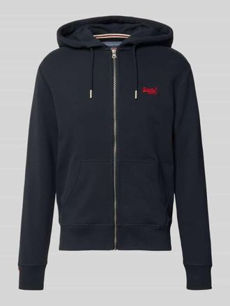 Superdry Sweatjacke mit Kapuze und Logo-Stitching