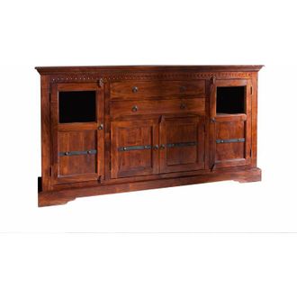Massivmoebel24 Sideboard Akazie 181x50x100 nougat lackiert OXFORD 453