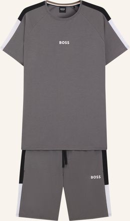 HUGO BOSS Pyjama-Set Balance Short Set Regular Fit grau