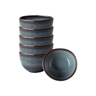 like. by Villeroy & Boch Villeroy & Boch like. by Lave Gris Dipschälchen 6er Set, 140 ml, Schale für Dips & Snacks, 10x10x6 cm, Steingut, Grau