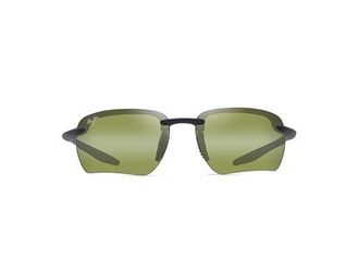 Maui Jim Hookipa Ultra G Lunettes de soleil rectangulaires, Noir mat/Maui Ht Polaris&eacute;, Medium