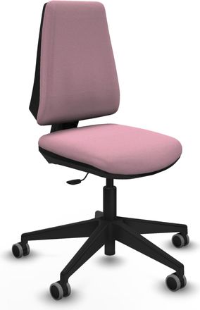 Piqueras y Crespo Elche Schreibtischstuhl Rosa ohne Armlehnen, ausgestattet mit Permanentkontakt und Schneideschaum, 65 mm Rollen, Parkett, Rosa