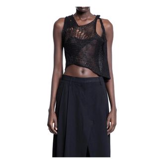 Halos Octopus Top - - Knitwear - Damen - Schwarzk - S