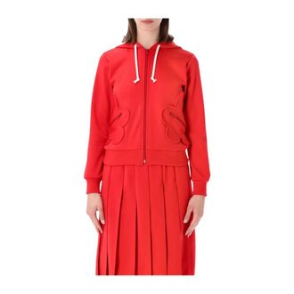 Comme Des Gar&ccedil;ons Kapuzenpullover mit Blumen-Applikation - - Sweatshirts & Hoodies - Damen - Rot - M
