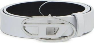 Diesel G&uuml;rtel - White Belt With Glossy Finish And Oval Buckle - Gr. 85 - in Wei&szlig; - f&uuml;r Damen