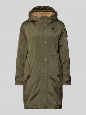 Blauer Regular Fit Parka mit Teddyfellbesatz Modell Payne