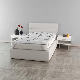 Italian Bed Linen MB Home Italy, Topper, Kohle, Kleine Doppelte 120x195 cm