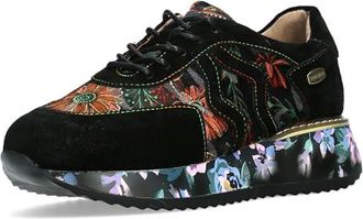 Laura Vita Chaussures à Lacets Sneaker pour Femmes Delphine 01, Pointure:38 EU, La Couleur:Noir