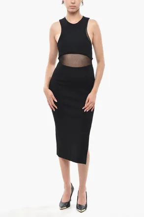 Stella McCartney &Auml;rmelloses Strick-Etuikleid Mit Mesh-Einsatz Stella McCartney