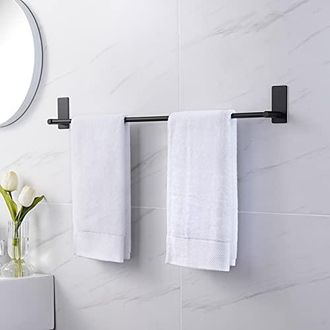 Kes Porte-Serviettes Noir Adh&eacute;sif Barre Porte Serviettes Salle de Bain Acier Inoxydable SUS304 Porte Torchon Mural Porte Serviette 75CM, A7000S75B-BK