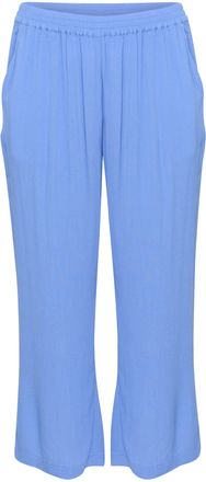 Kaffe Curve Kaffe Curve Damen Plus-Size Womens Trousers Elastic Waist Wide Legs Full-Length Hose, Ultramarine