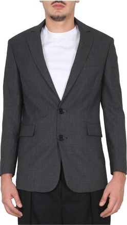 Aspesi Homme, Vestes, Gris, Taille: 2XS Giacca Monopetto Principe di Galles